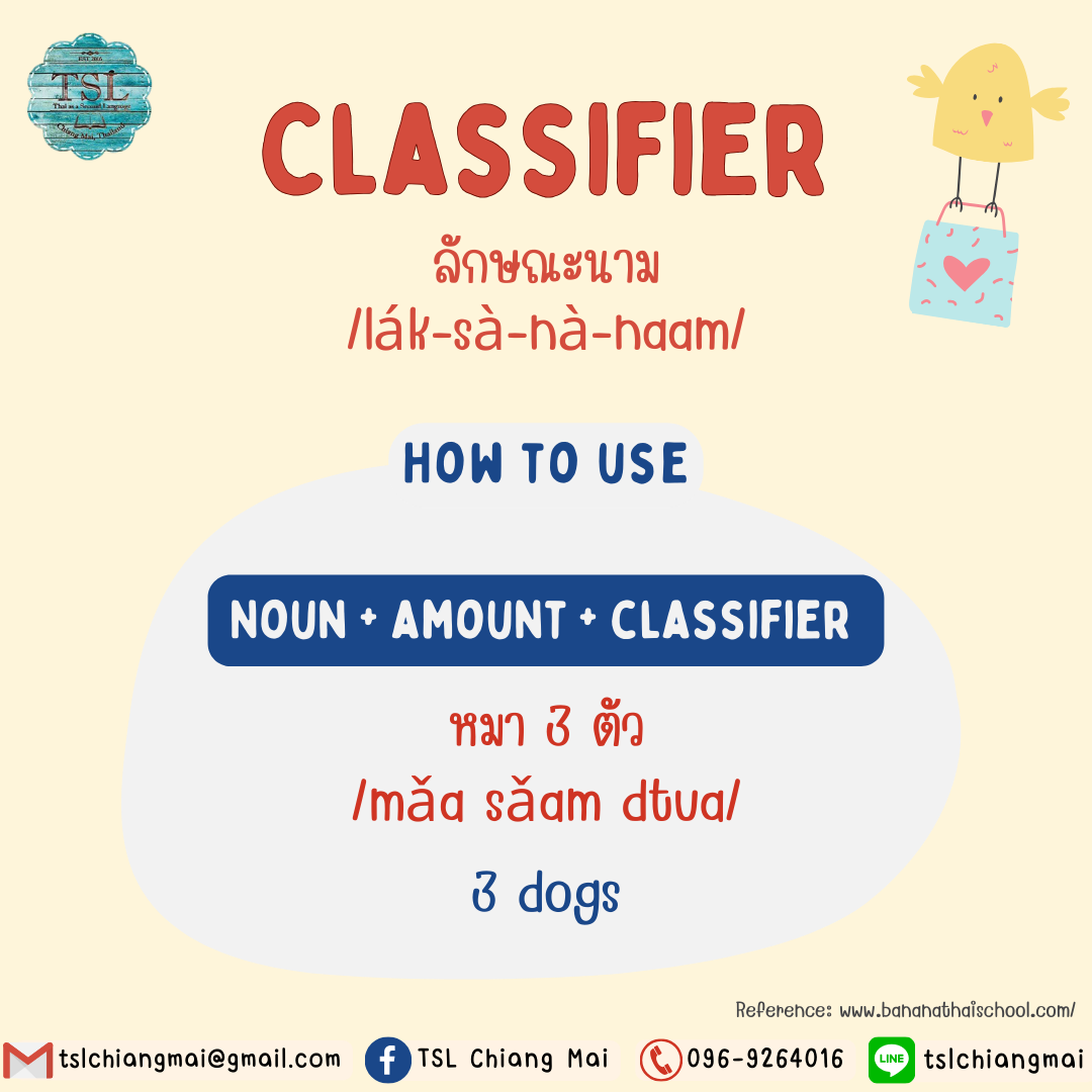 Classifier TSL Chiang Mai- Thai as a Second Language School